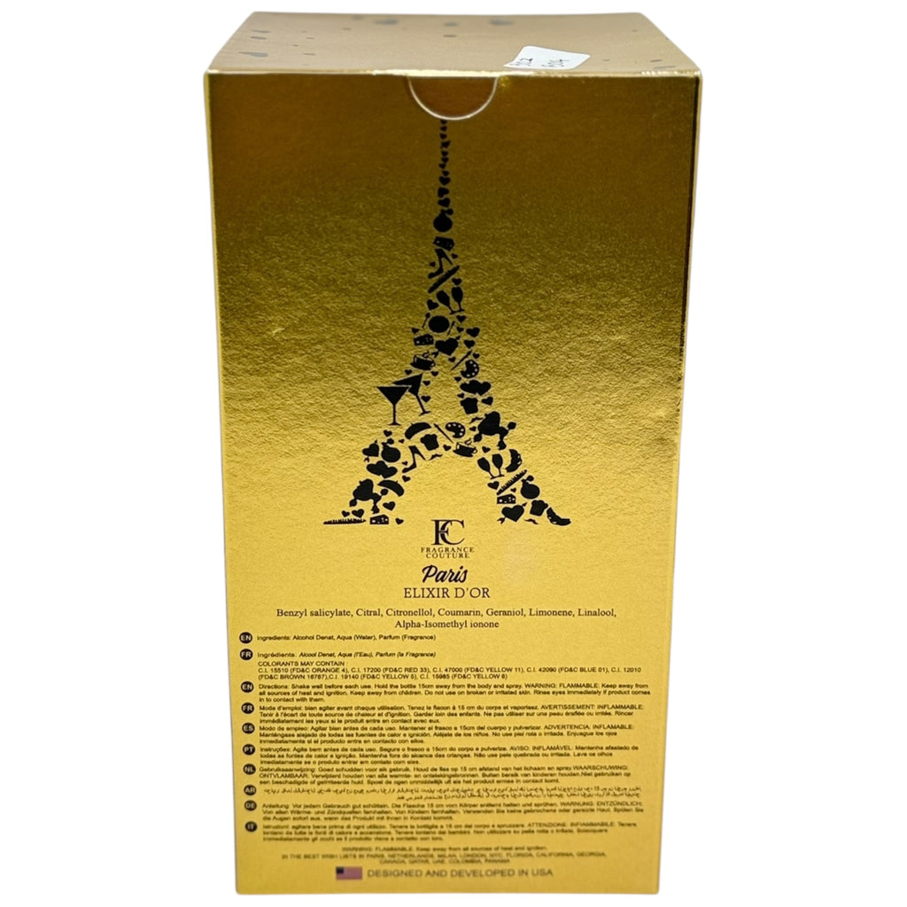 Paris Elixir D'or by Fragrance Couture, 3.4 fl oz (100ml) – MarketCOL