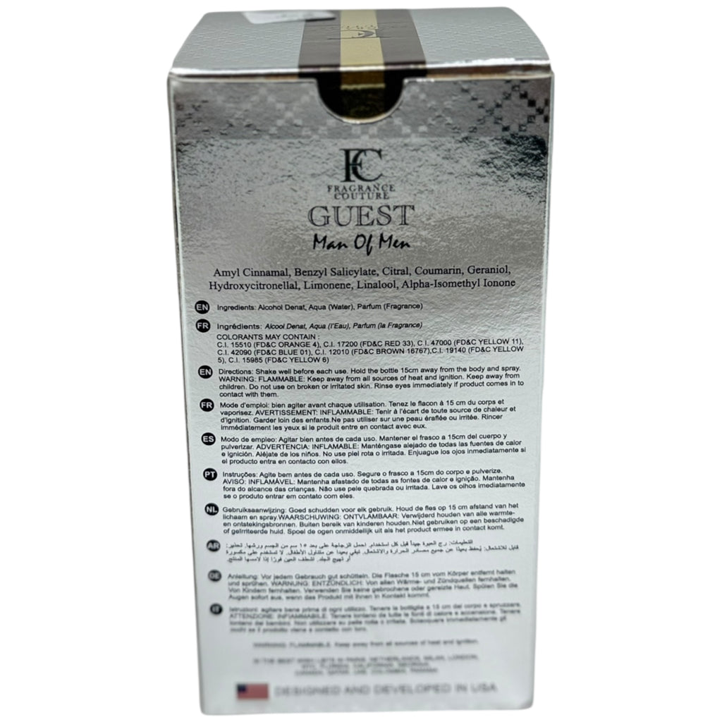 Guest Man of Men For Men by Fragrance Couture, 3.4 fl oz (100ml ...