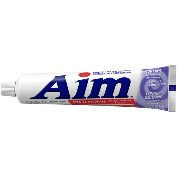 Aim Tartar Control Mouthwash Whitening Cool Mint Toothpaste, 5.5 oz (P ...