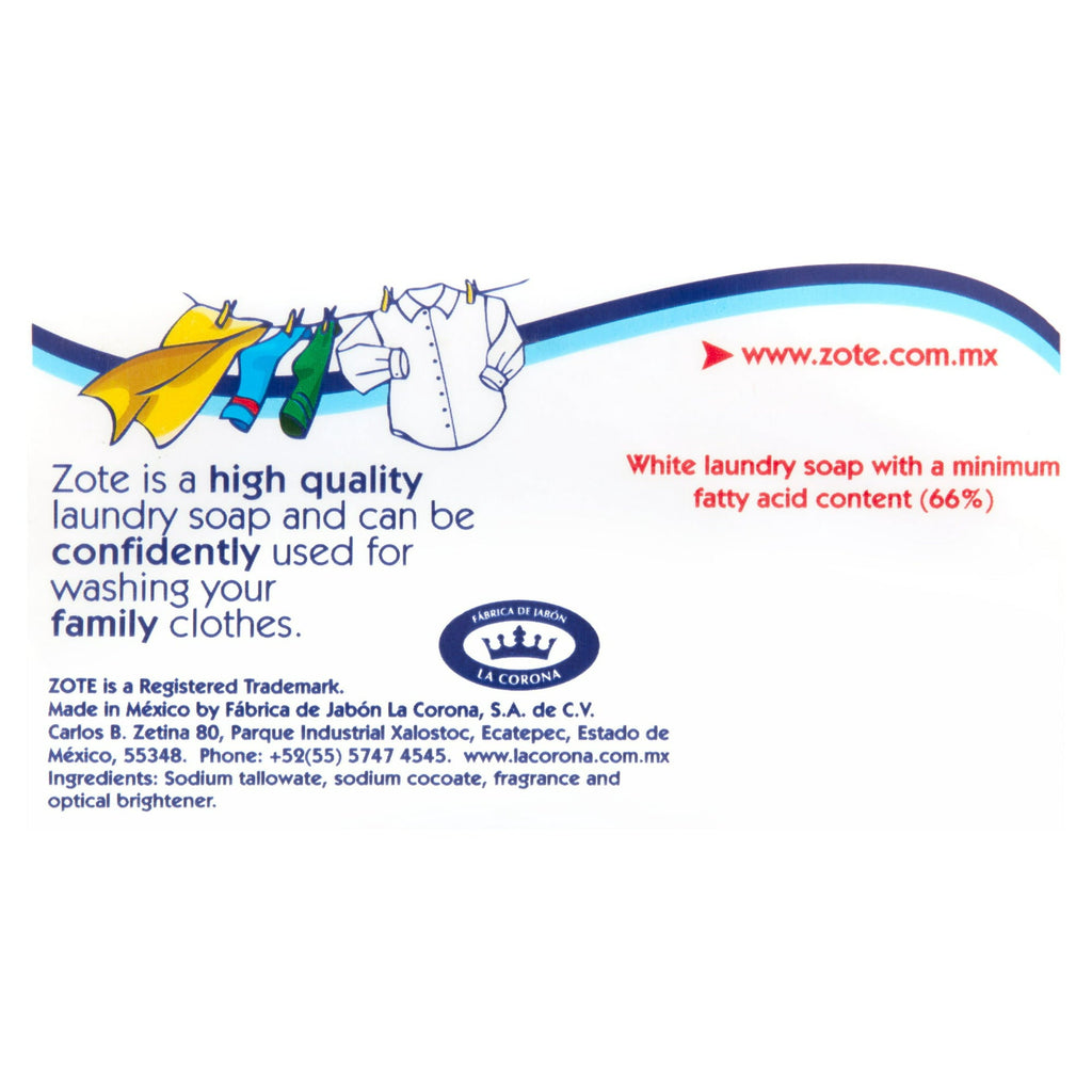 2 Count x White Zote Laundry Bar Soap, 14.1oz (400g) – MarketCOL