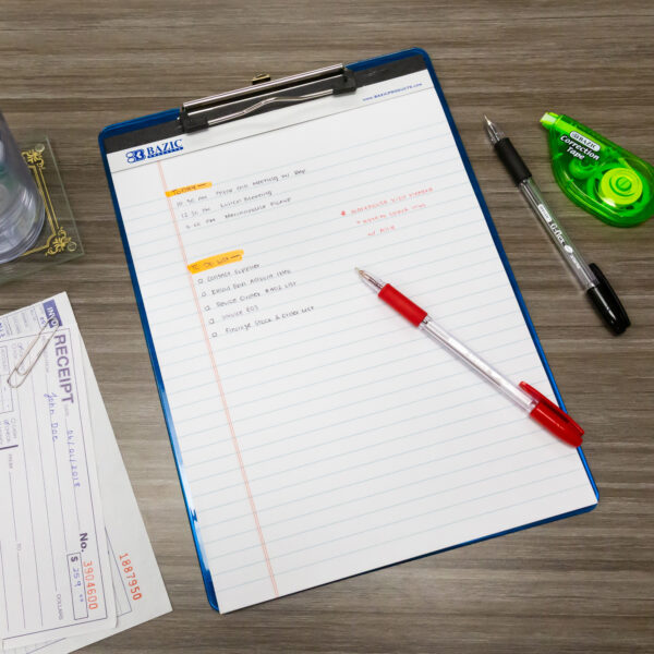 White Perforated Writing Pad 8.5" X 11.75" 50 Ct. – MarketCOL