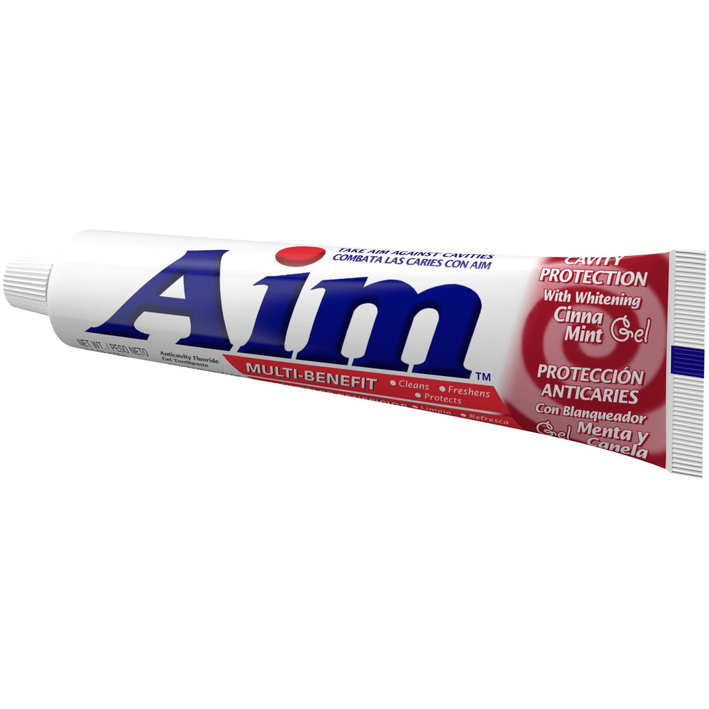 Aim Cavity Protection w/ Whitening Cinna Mint Gel Toothpaste, 5.5oz (P ...
