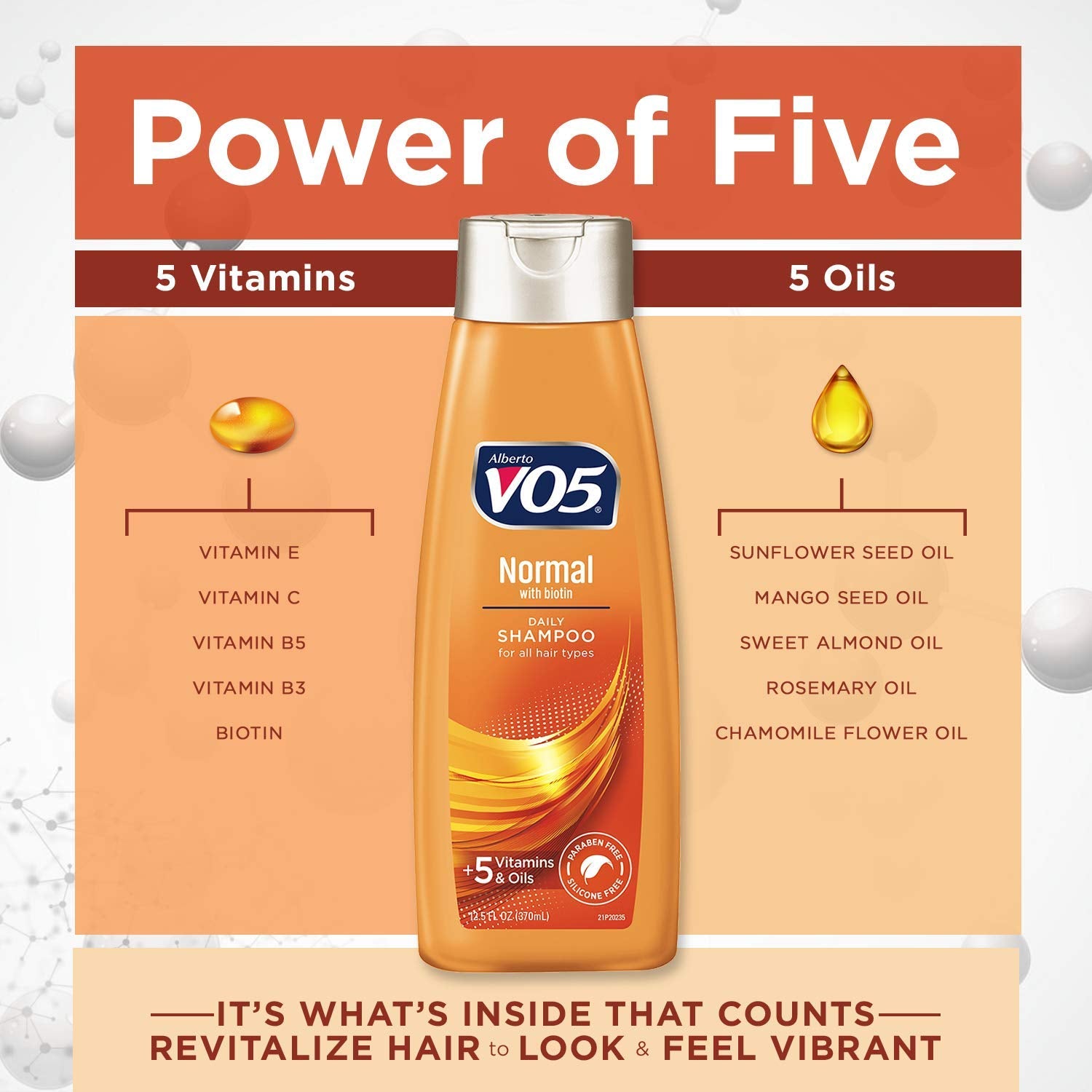 Alberto VO5 Normal with Biotin Daily Shampoo, 12.5 fl oz. (370ml ...