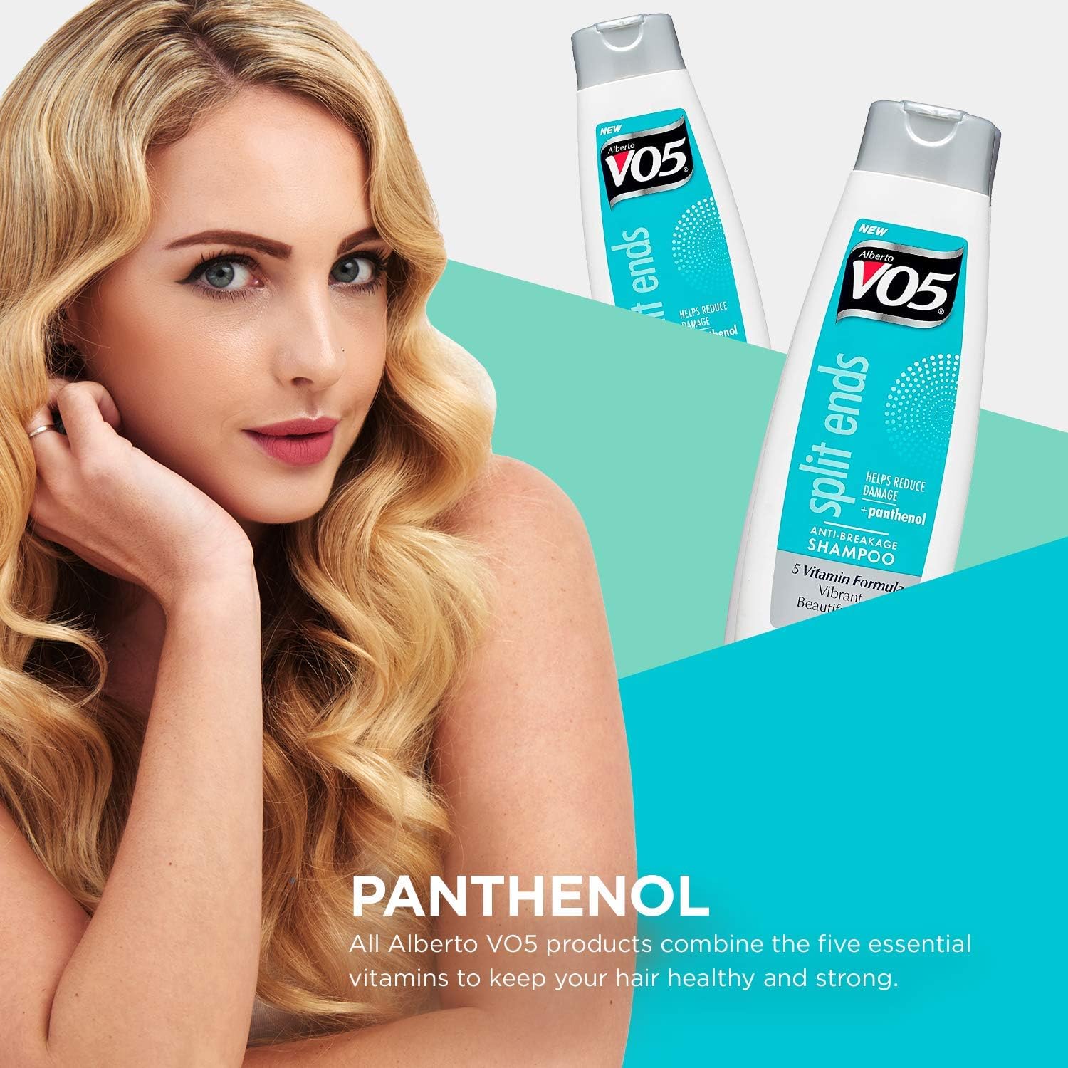 Alberto VO5 Split Ends Anti-Breakage Shampoo + Panthenol, 11 oz ...