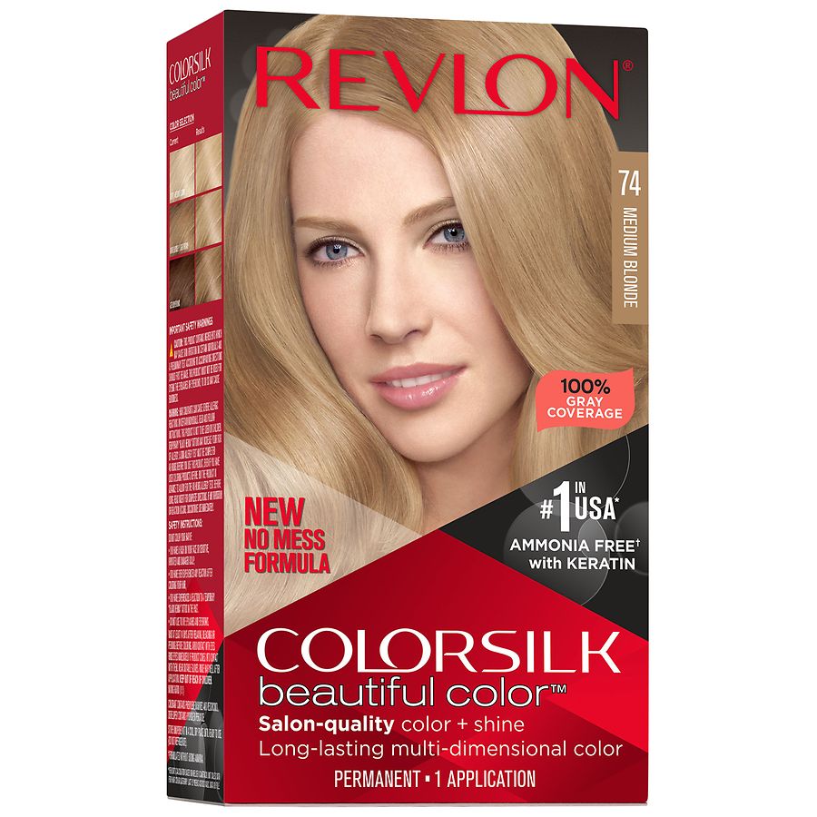 Revlon ColorSilk Beautiful Hair Color - 74 Medium Blonde – MarketCOL