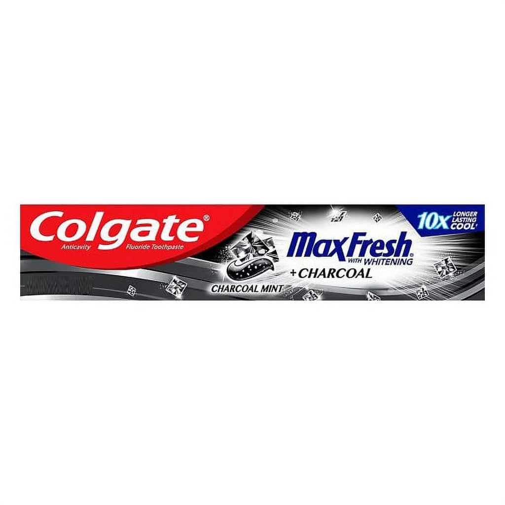 Colgate MaxFresh w/ Whitening + Charcoal Toothpaste, 2.5oz (70g ...