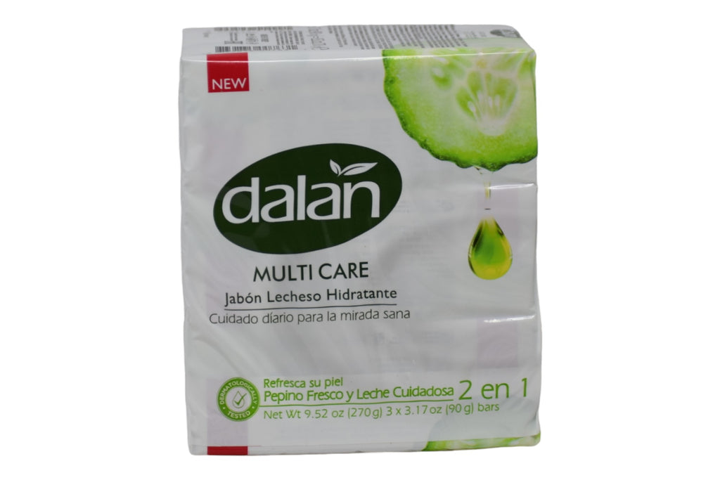 Dalan Multicare Soap Fresh Cucumber & Caring Milk, 9 Bars x 3.17oz Eac ...