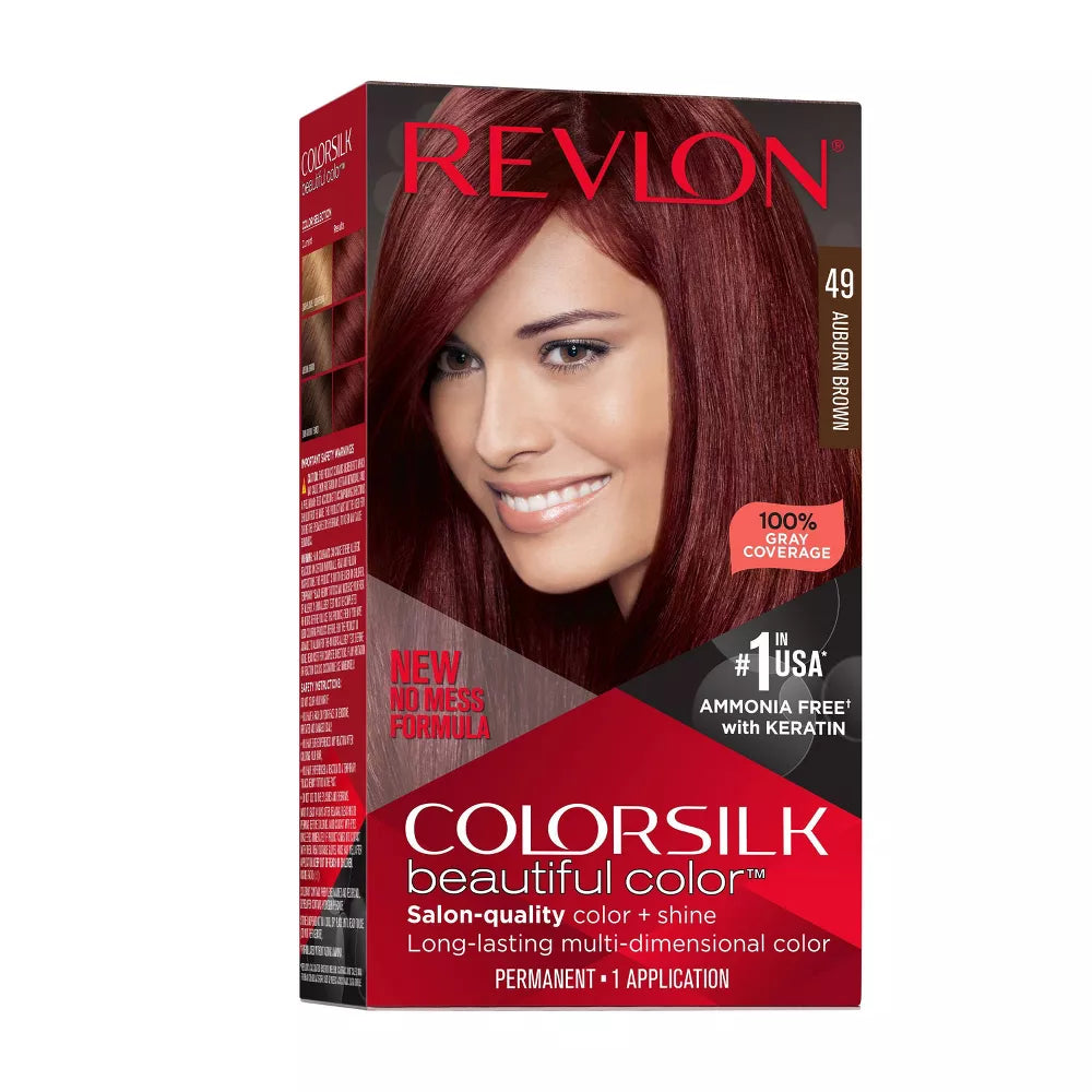 Revlon ColorSilk Beautiful Hair Color - 49 Auburn Brown – MarketCOL
