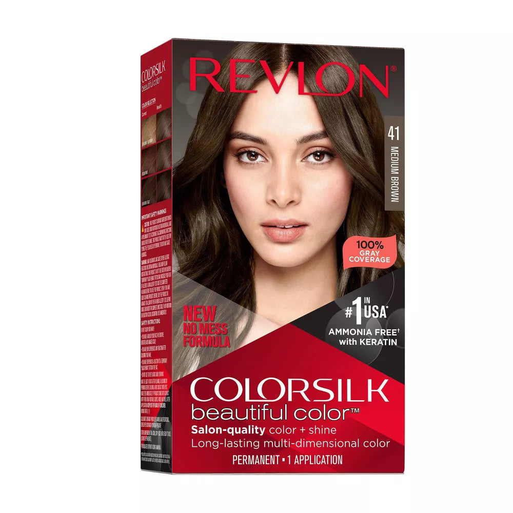 Revlon ColorSilk Beautiful Hair Color - 41 Medium Brown – MarketCOL