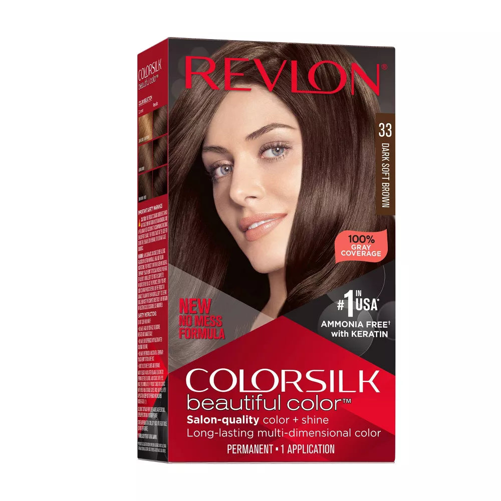 Revlon ColorSilk Beautiful Hair Color - 33 Dark Soft Brown – MarketCOL