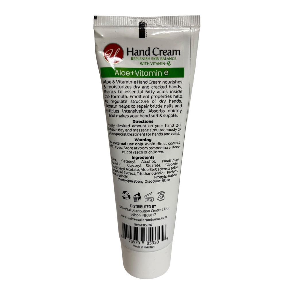 Aloe + Vitamin E Hand Cream - Replenish Skin Balance, 2.3oz (75ml ...