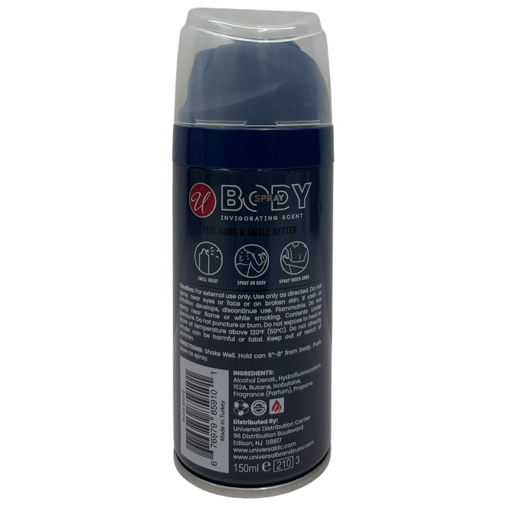 Invigorating Black Ice Scent 24 Hour Body Spray For Men, 3.5oz. – MarketCOL