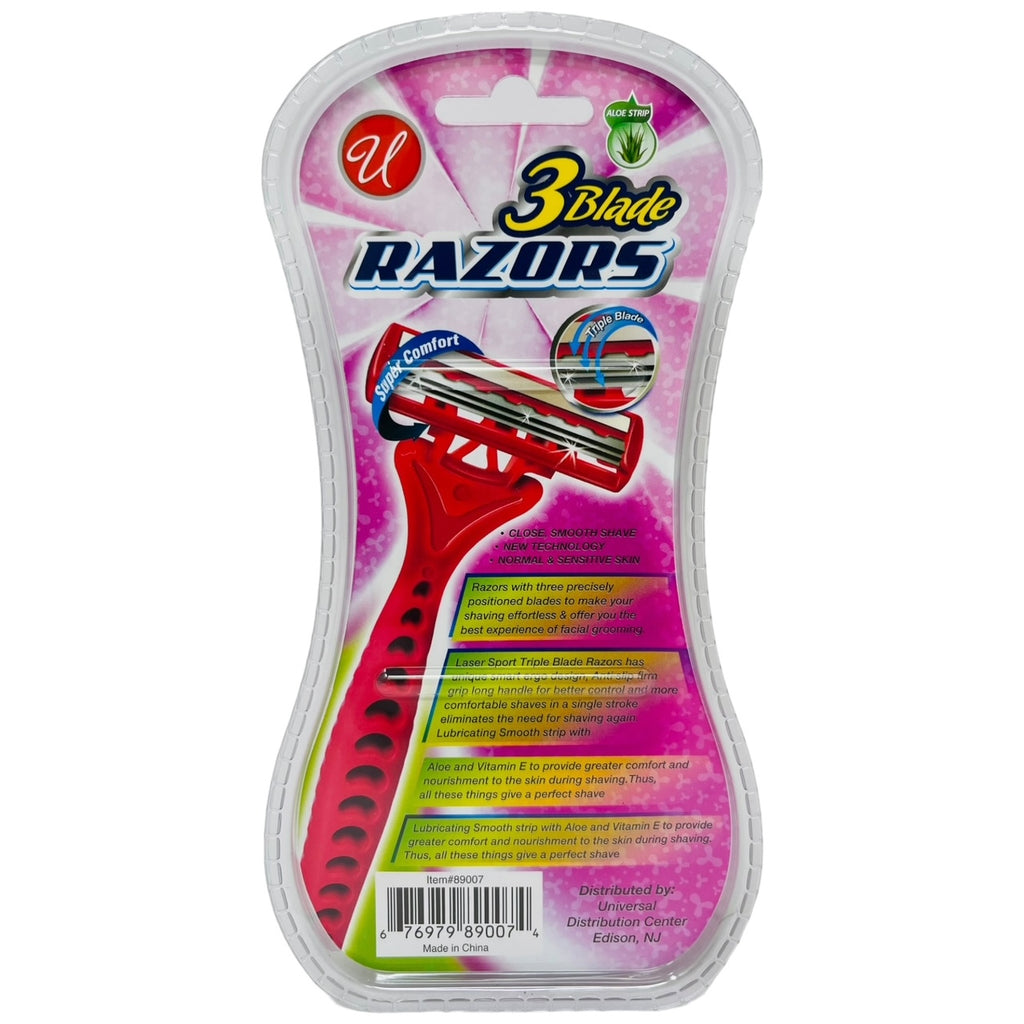 3 Blade Razors With 4 Cartridges (Aloe Strip) For Women – MarketCOL