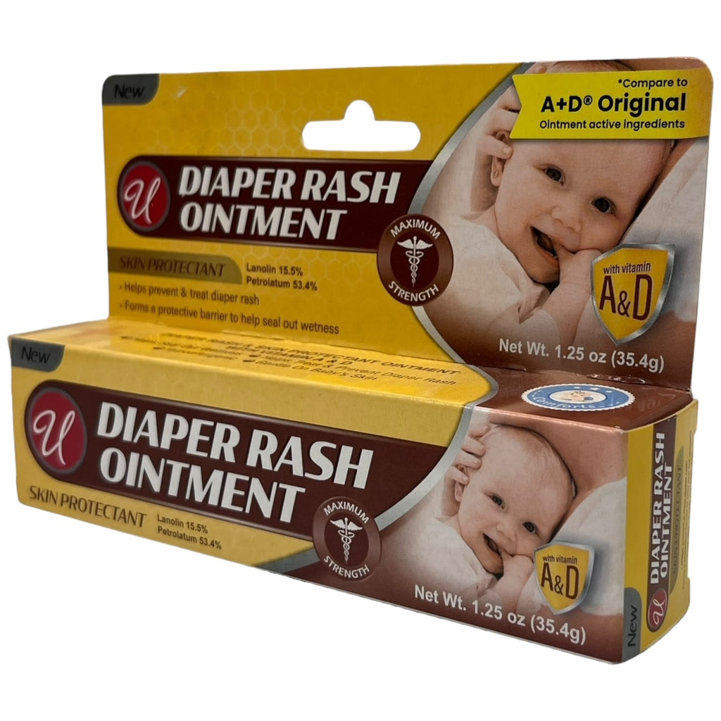 Diaper Rash Ointment (Lanolin 15.5% | Petrolatum 53.4%), 1.25oz (Pack ...