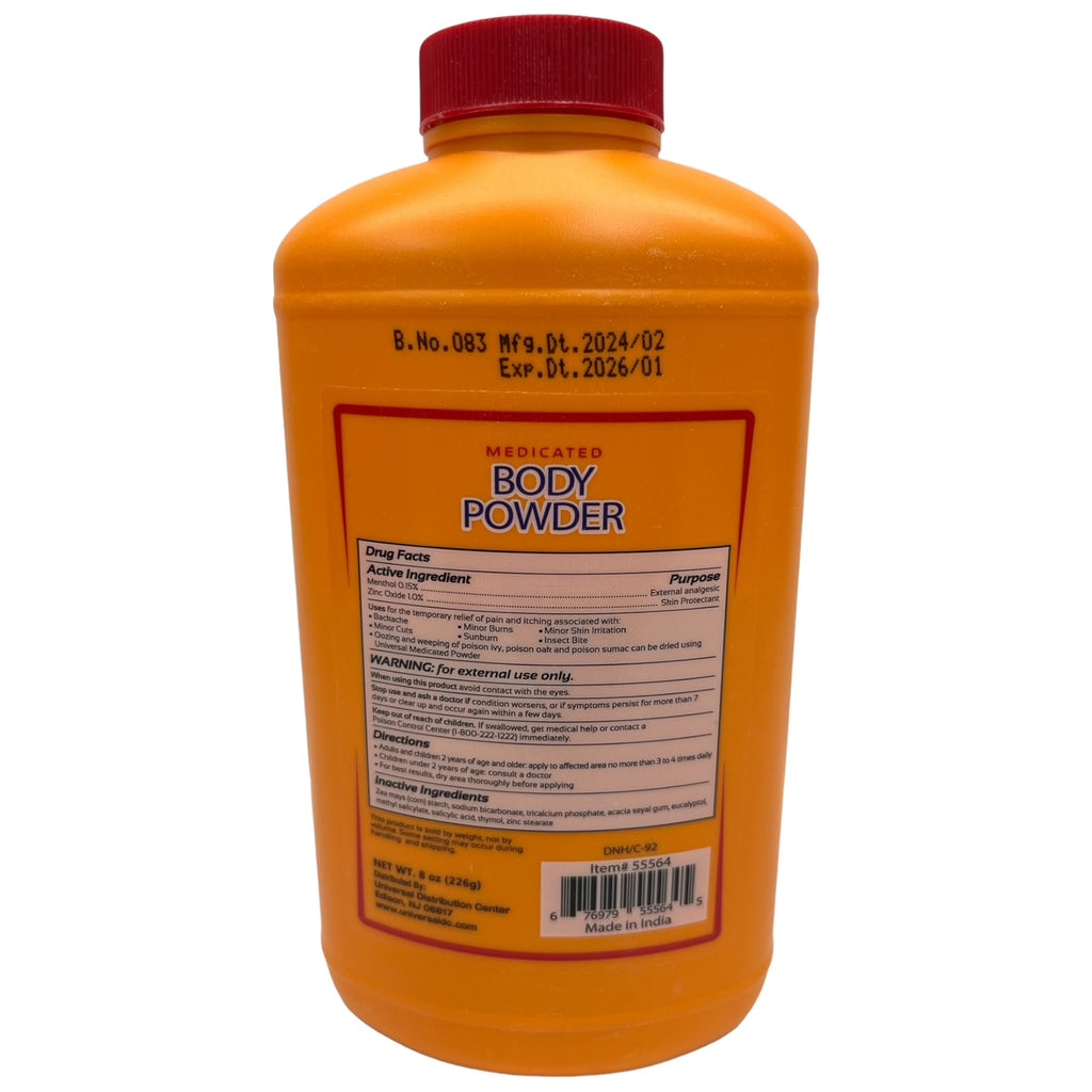 Medicated Body Powder With Essential Oils - Pure Cornstarch, 8oz ...