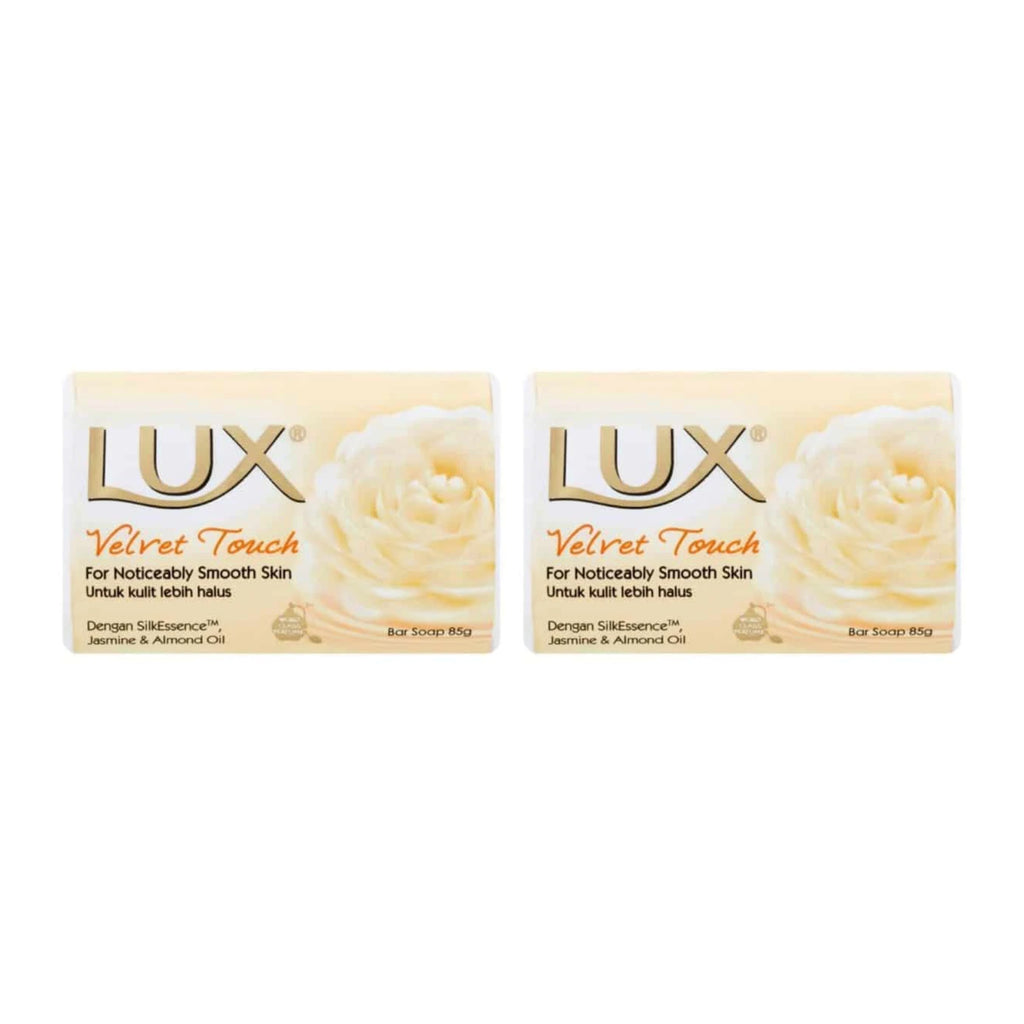 LUX Velvet Touch Jasmine & Almond Oil Bar Soap, 85gm (Pack of 2 ...