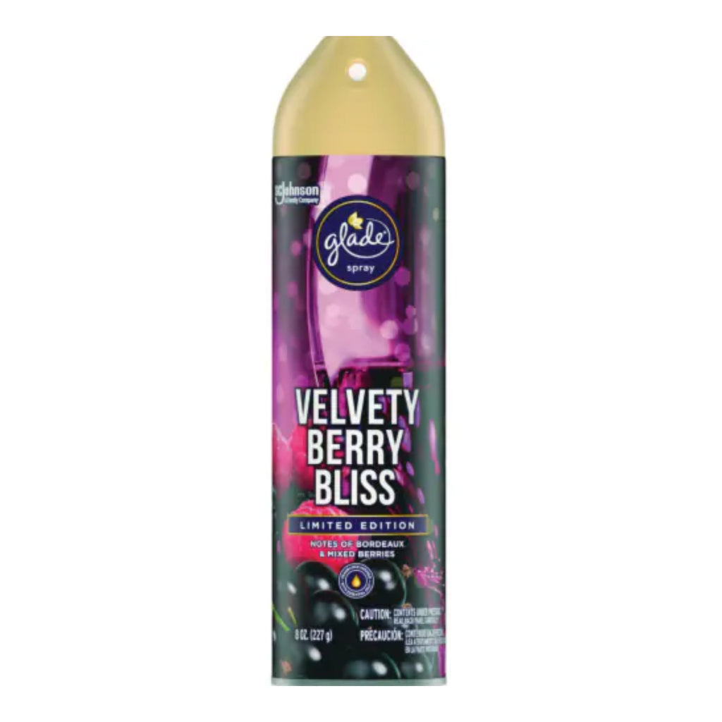 Glade Spray Velvety Berry Bliss Air Freshener - Limited Edition 8 oz ...