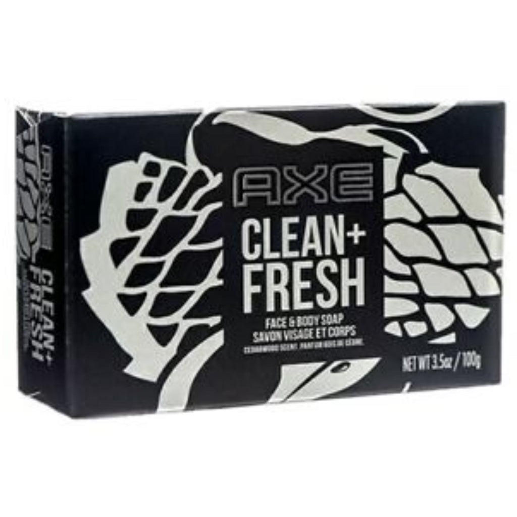 Axe Clean + Fresh Face & Body Soap (Cedarwood) 3.5oz 100g (Pack of 2 ...