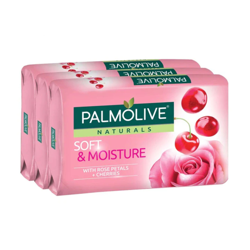 Palmolive Soft & Moisture Rose Petals Cherries, 3 Bars x 80g Each ...