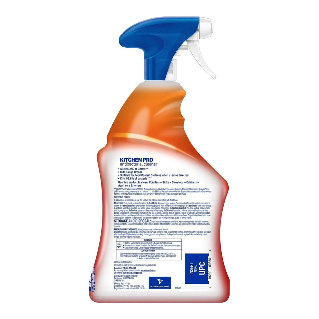 Lysol Kitchen Pro Power Degreaser Disinfectant Cleaner, 22oz 650ml (Pa ...