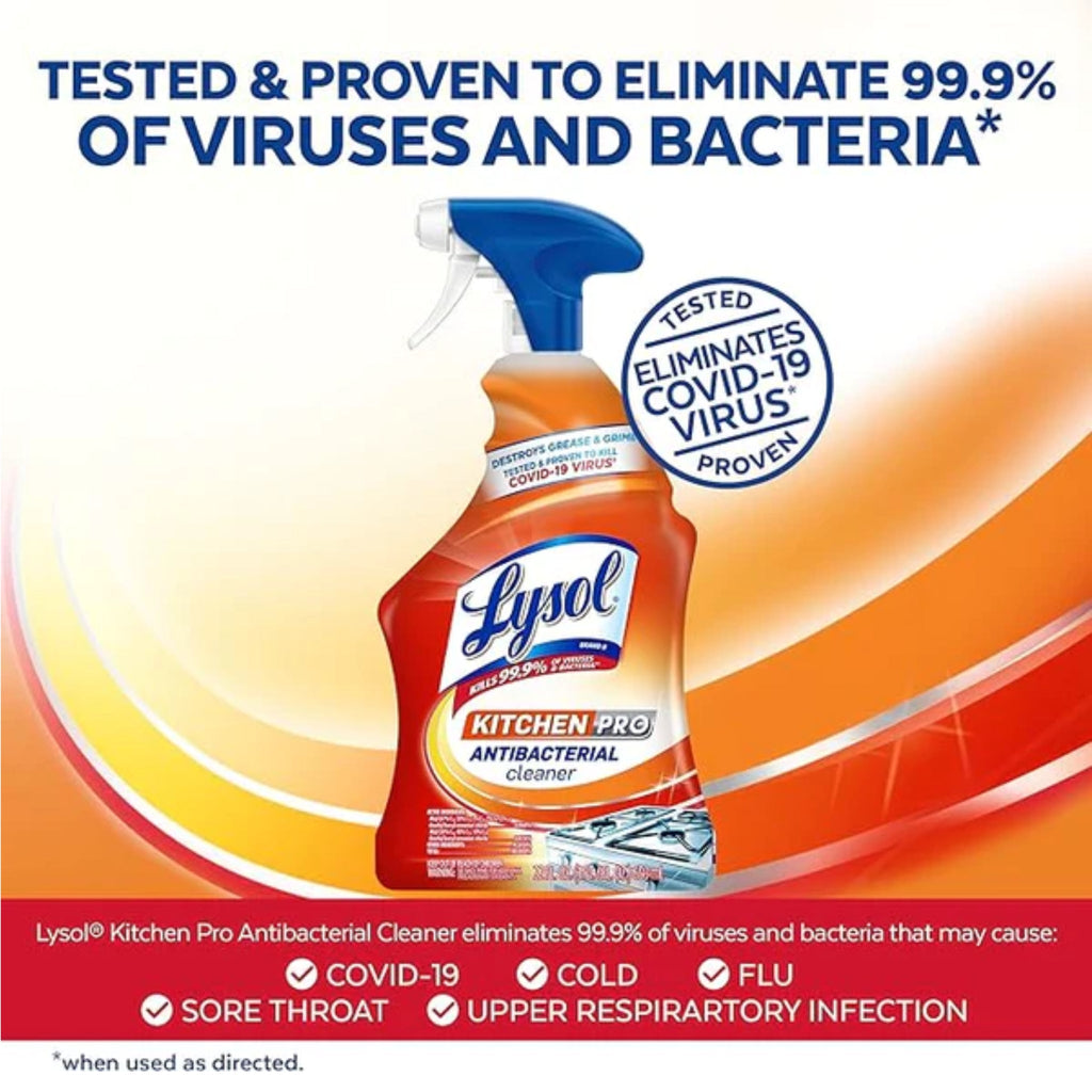 Lysol Kitchen Pro Power Degreaser Disinfectant Cleaner, 22oz 650ml (Pa ...