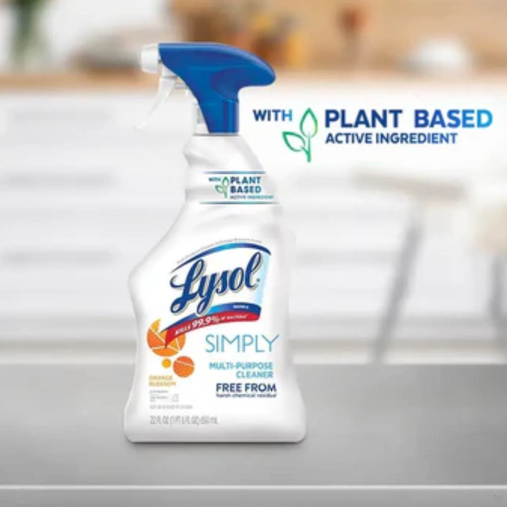 Lysol Simply All-Purpose Cleaner Orange Blossoms Scent, 22oz 650ml (Pa ...