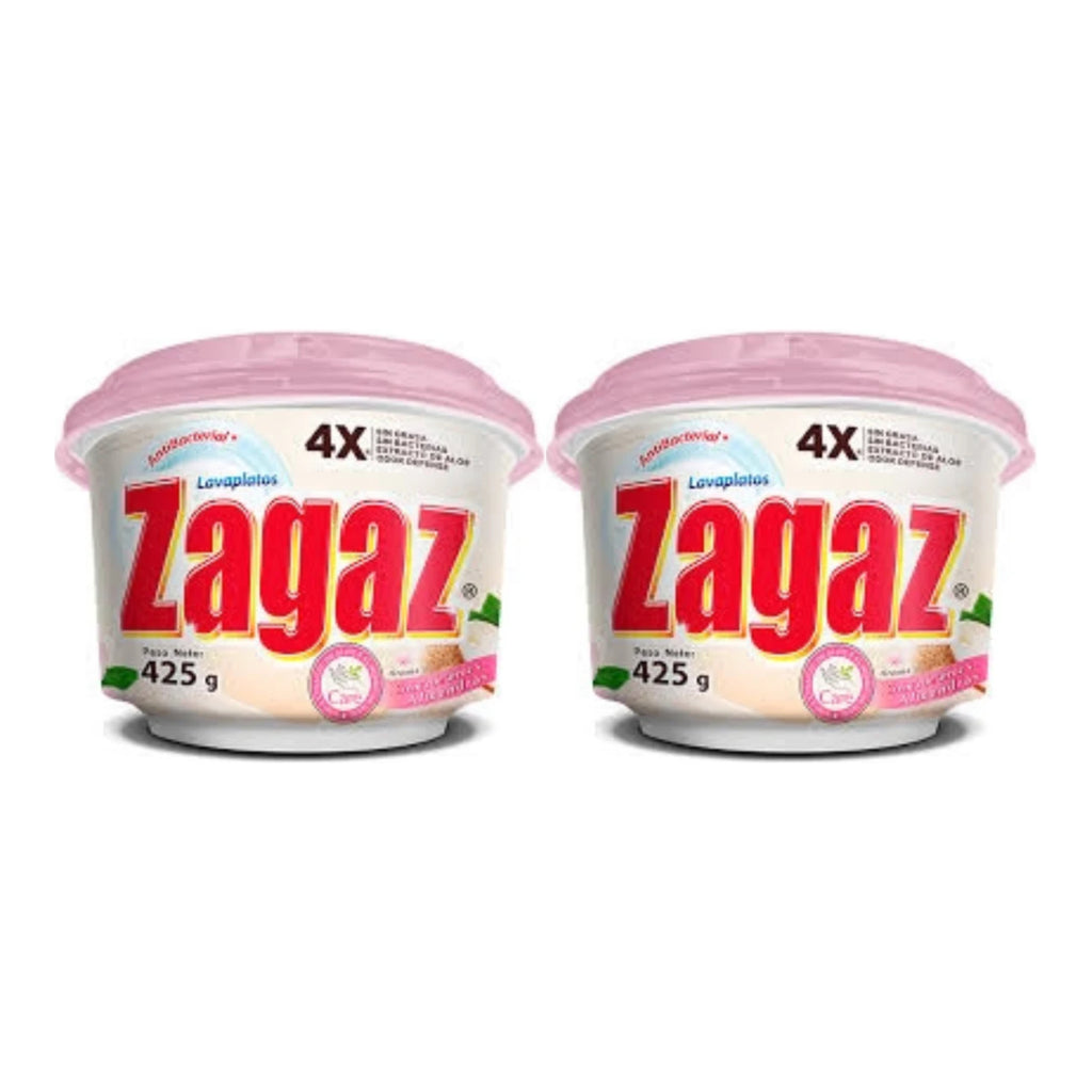 Zagaz Antibacterial Dishwasher Crema de Arroz Y Almendras, 425g (Pack ...
