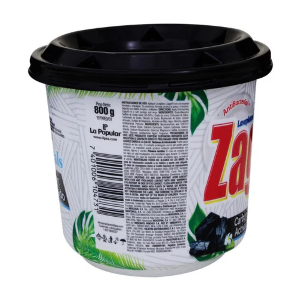 Zagaz Antibacterial Dishwasher Lavaplatos Carbon Activado , 400g (Pack ...
