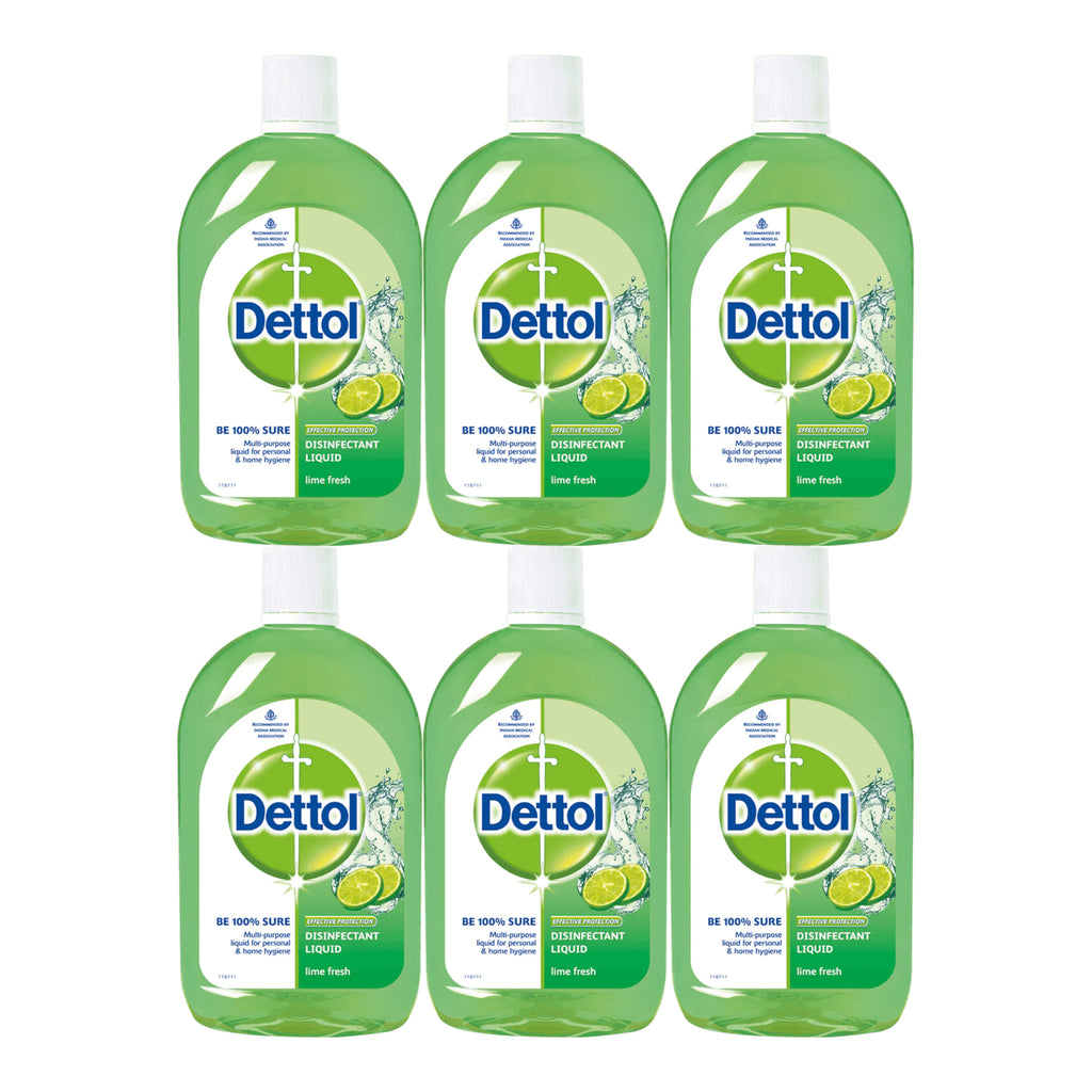 Dettol Multi-Purpose Disinfectant Liquid - Lime Fresh, 500ml (Pack of ...