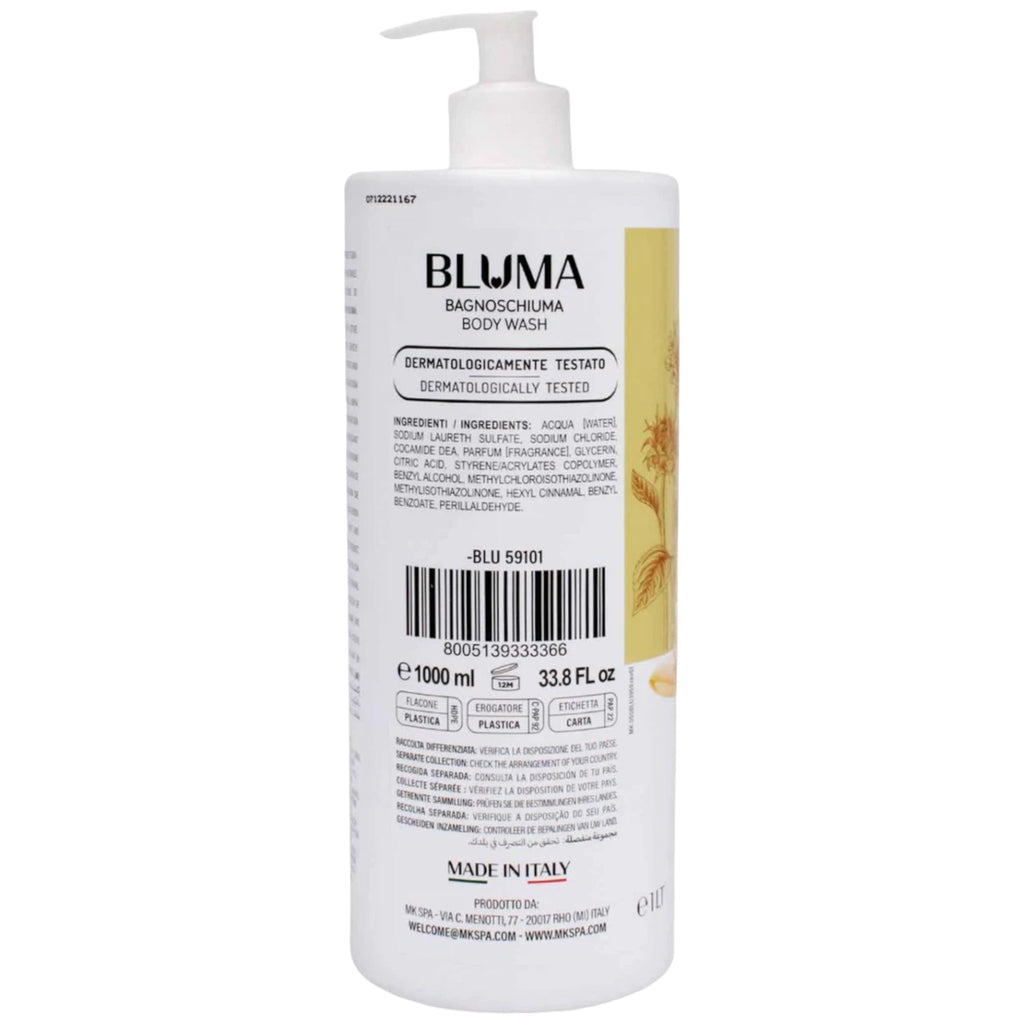 Bluma Bagnoschiuma Body Wash - Milk & Honey (Made in Italy), 33.8oz ...