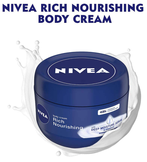 Nivea Body Cream Rich Nourishing with Almond Oil, 250ml (Pack of 6 ...