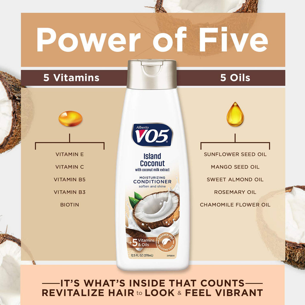 Alberto VO5 Island Coconut w/ Coconut Milk Conditioner, 12.5 oz ...