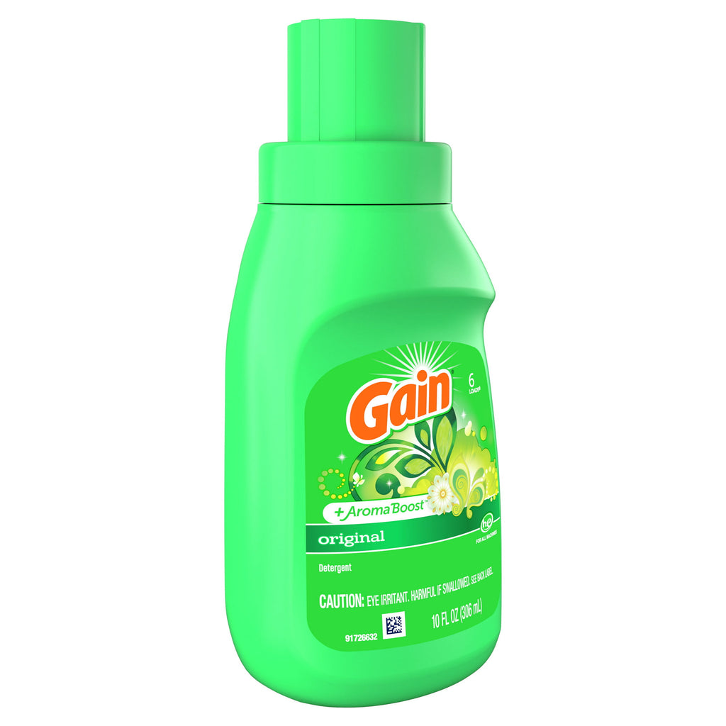 Gain Original + AromaBoost Liquid Laundry Detergent, 10oz (306ml ...