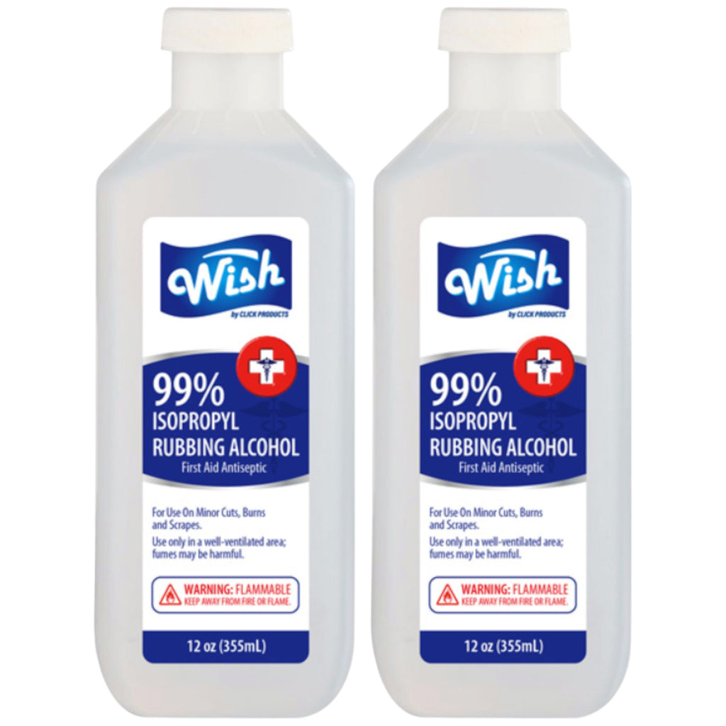 99% Isopropyl Rubbing Alcohol First Aid Antiseptic, 12oz. (355ml) (Pac ...