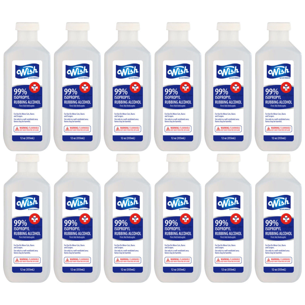 99% Isopropyl Rubbing Alcohol First Aid Antiseptic, 12oz. (355ml) (Pac ...