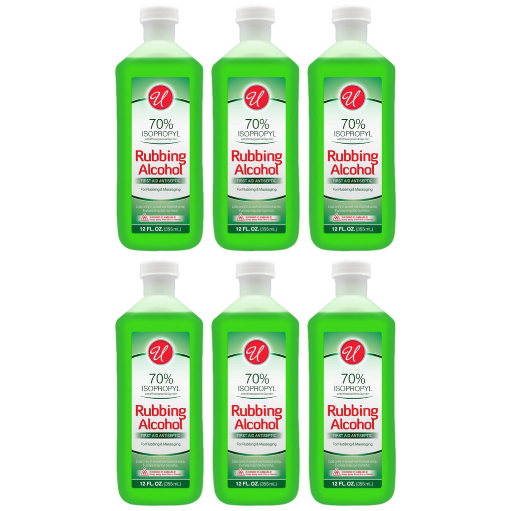 70% Wintergreen Isopropyl Rubbing Alcohol First Aid Antiseptic 12oz (P ...