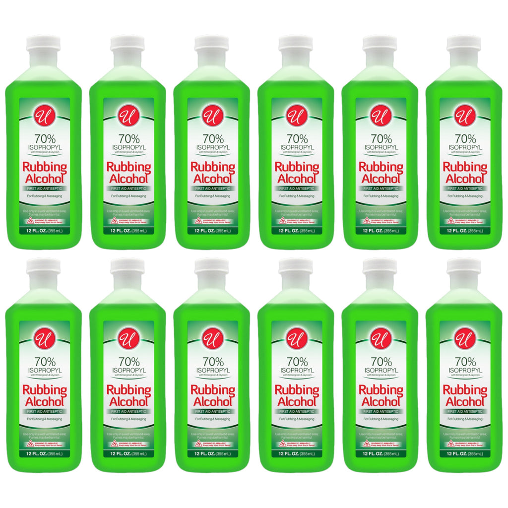 70% Wintergreen Isopropyl Rubbing Alcohol First Aid Antiseptic 12oz (P ...