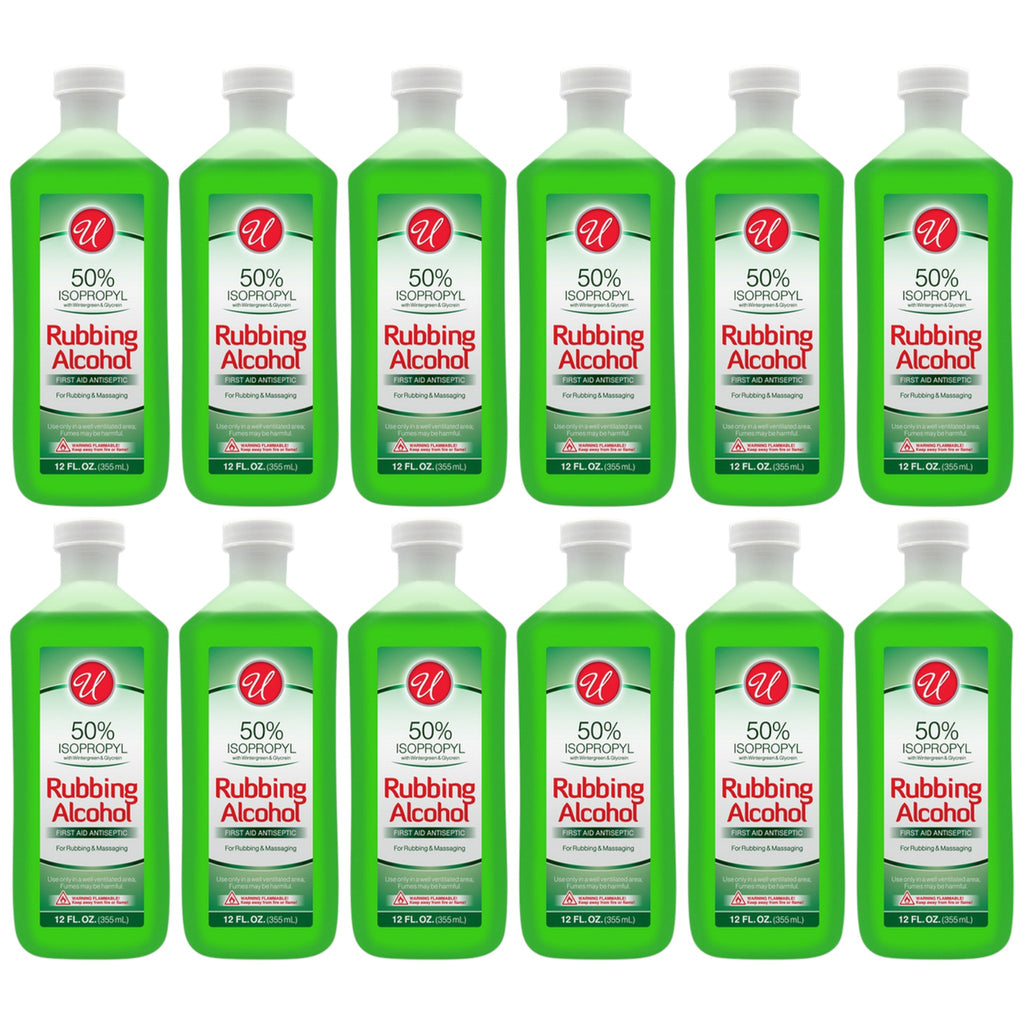 50% Wintergreen Isopropyl Rubbing Alcohol First Aid Antiseptic 12oz (P ...