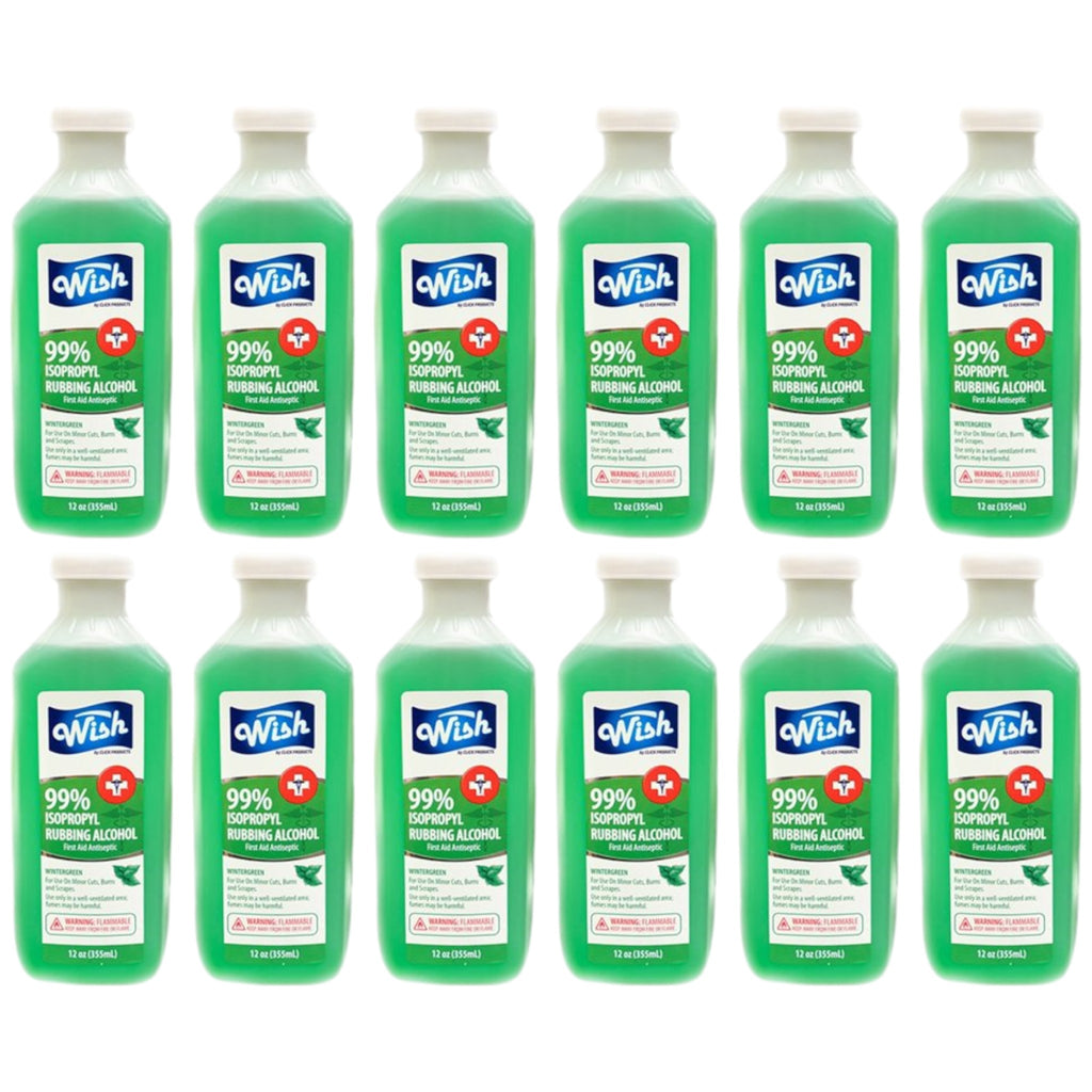 99% Wintergreen Isopropyl Rubbing Alcohol First Aid Antiseptic 12oz (P ...