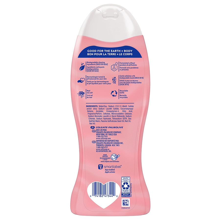 Softsoap Pink Peony & Sea Salt Exfoliating Body Wash, 20 oz – MarketCOL