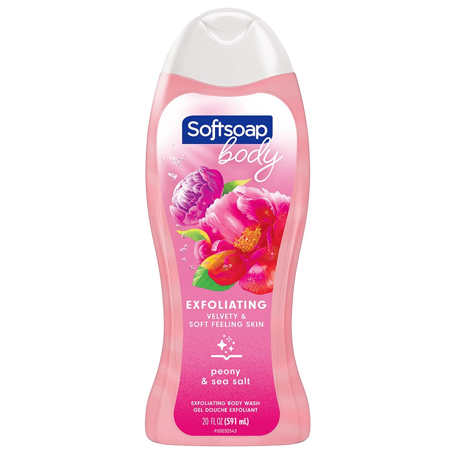 Softsoap Pink Peony & Sea Salt Exfoliating Body Wash, 20 oz – MarketCOL