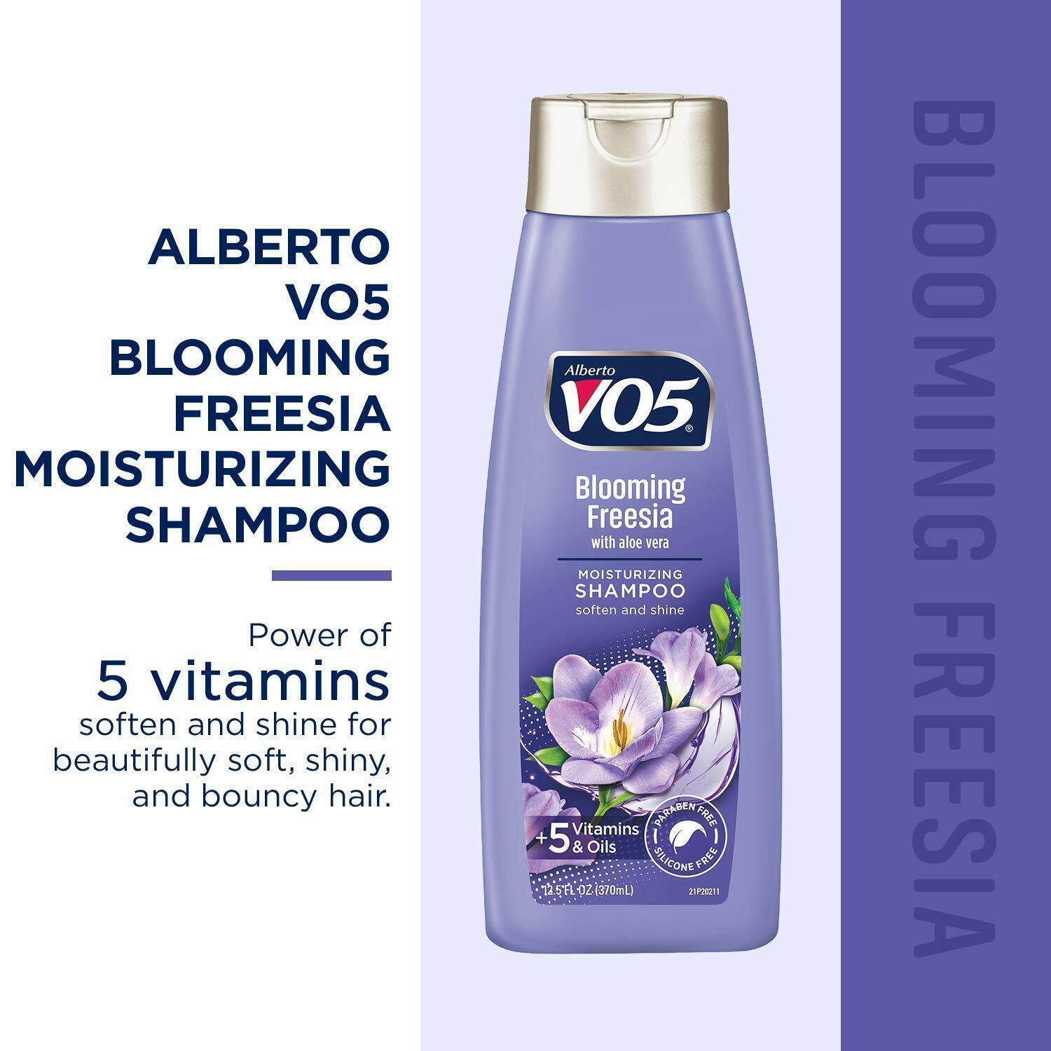 Alberto VO5 Blooming Freesia w/ Aloe Vera Shampoo, 12.5 oz. (370ml ...