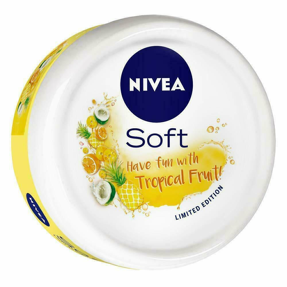 Nivea Soft Tropical Fruit w/ Jojoba Oil & Vitamin E, 200ml (Pack of 3 ...