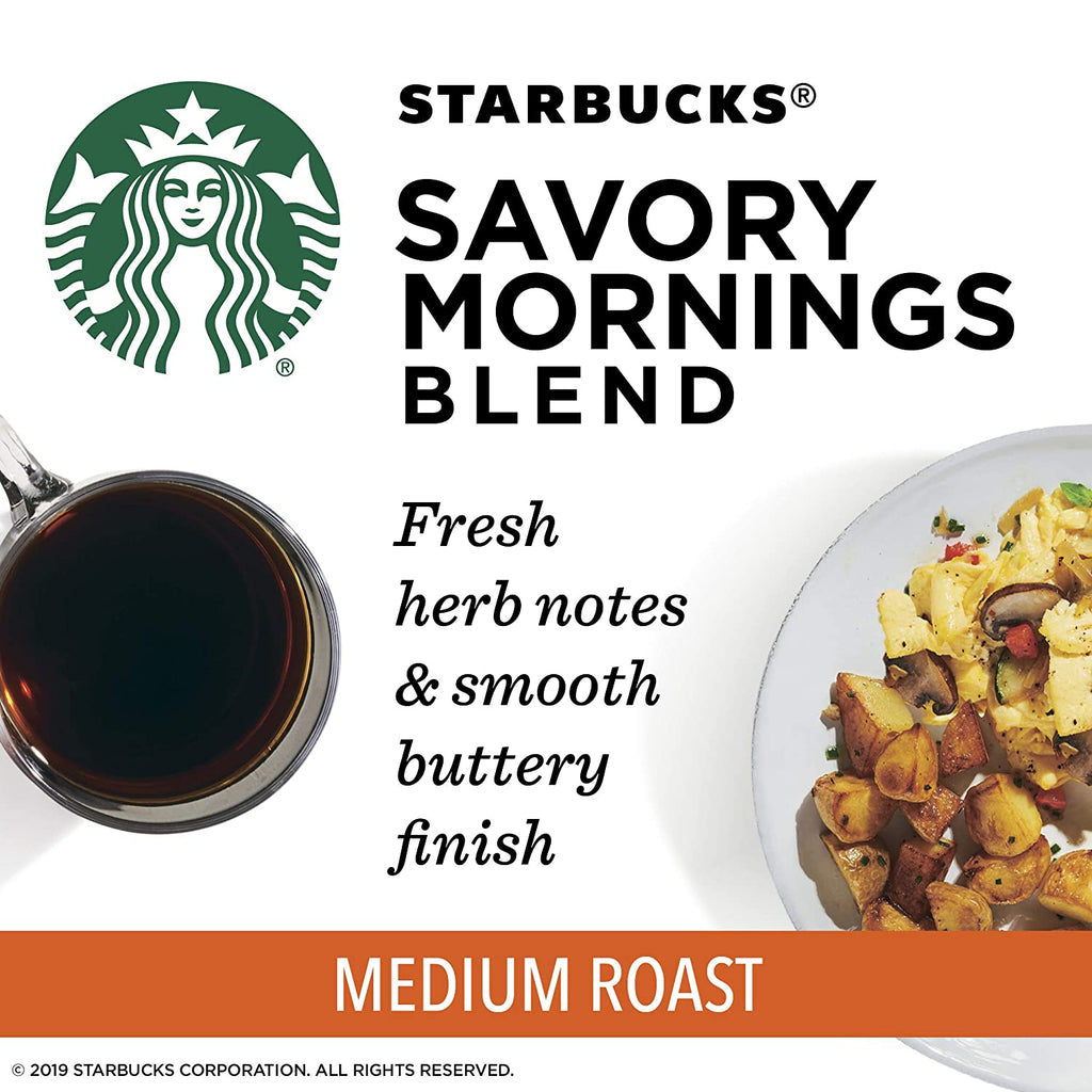 Starbucks Savory Mornings Blend Medium Roast Coffee, 12 oz. (340g) (Pa ...