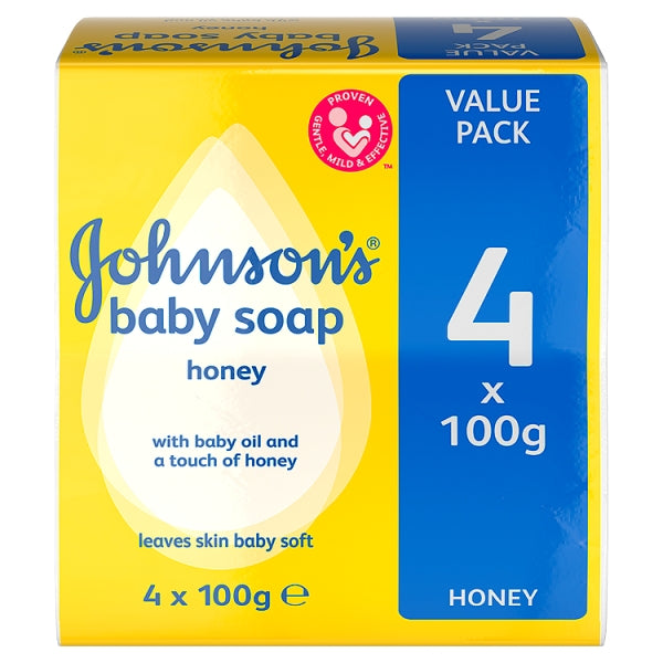 Johnson & Johnson's Baby Soap Honey (4 Bars x 100g), 400g – MarketCOL